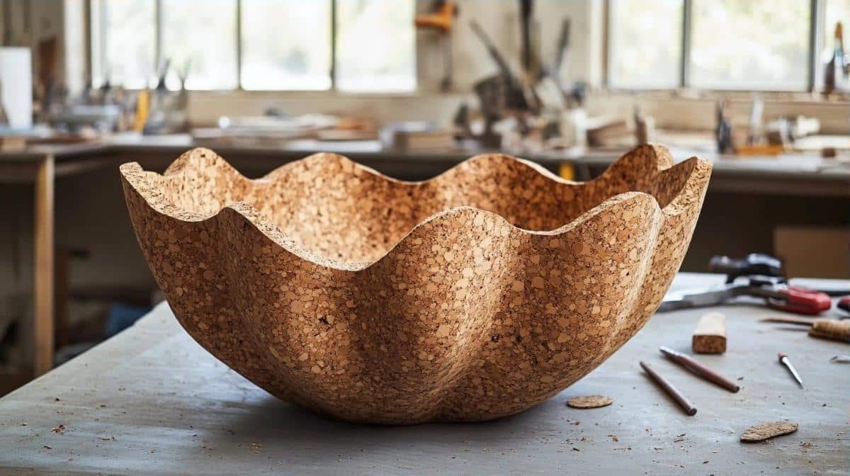 Sculpter des bols design avec des bouchons de liège compressés